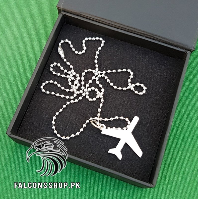 Airplane Necklace (Silver) - Falcons Shop