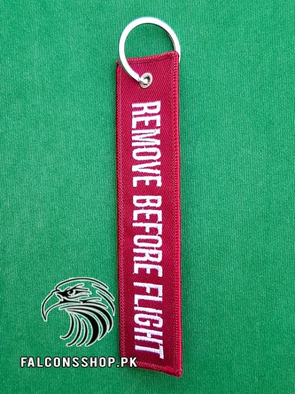 Qatar Airways Remove Before Flight Keychain - Falcons Shop