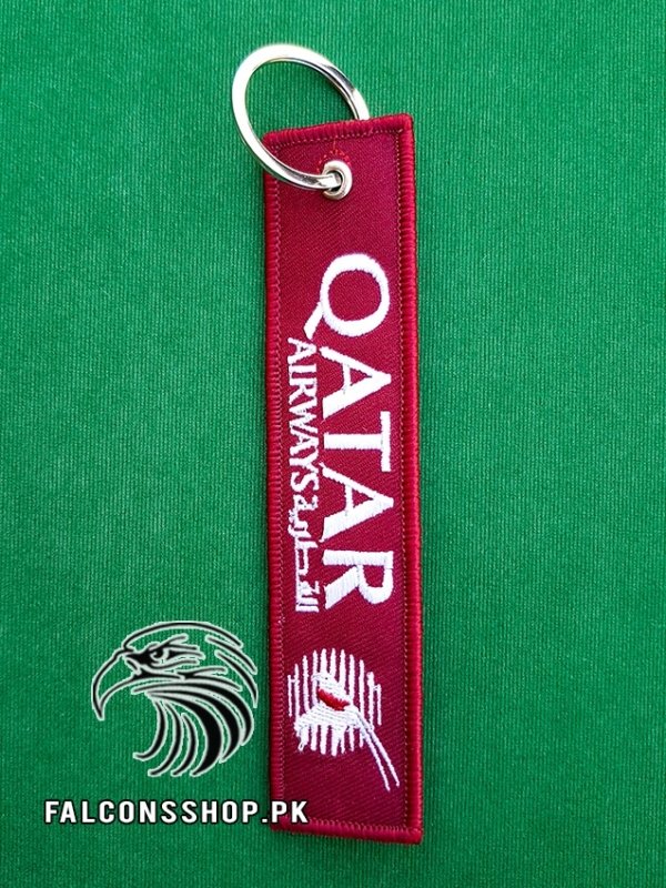 Qatar Airways Remove Before Flight Keychain - Falcons Shop